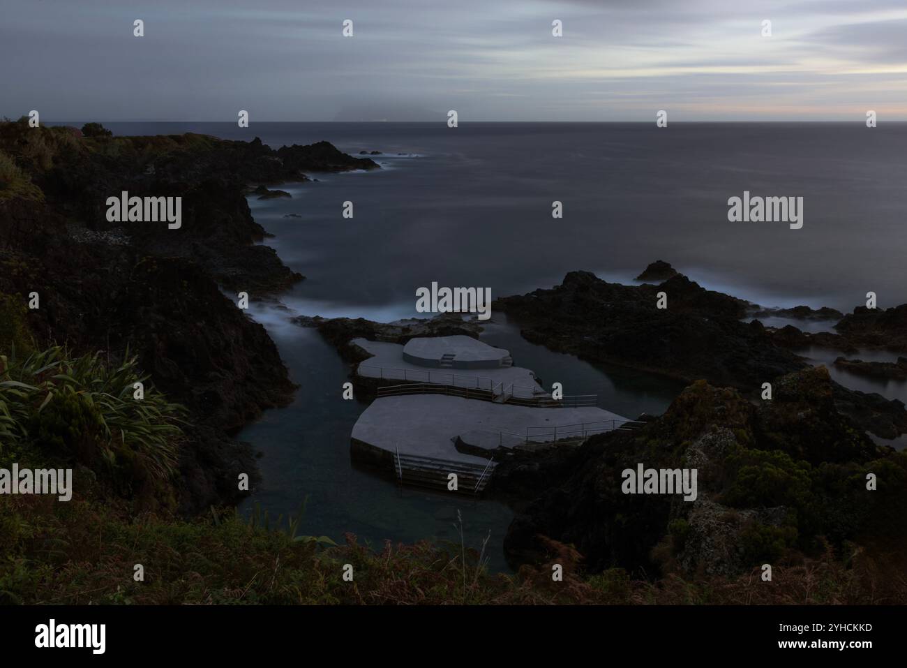 Lava swimming pools in Santa Cruz das Flores, Azores Stock Photo - Alamy