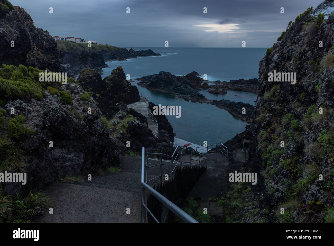 Lava swimming pools in Santa Cruz das Flores, Azores Stock Photo - Alamy
