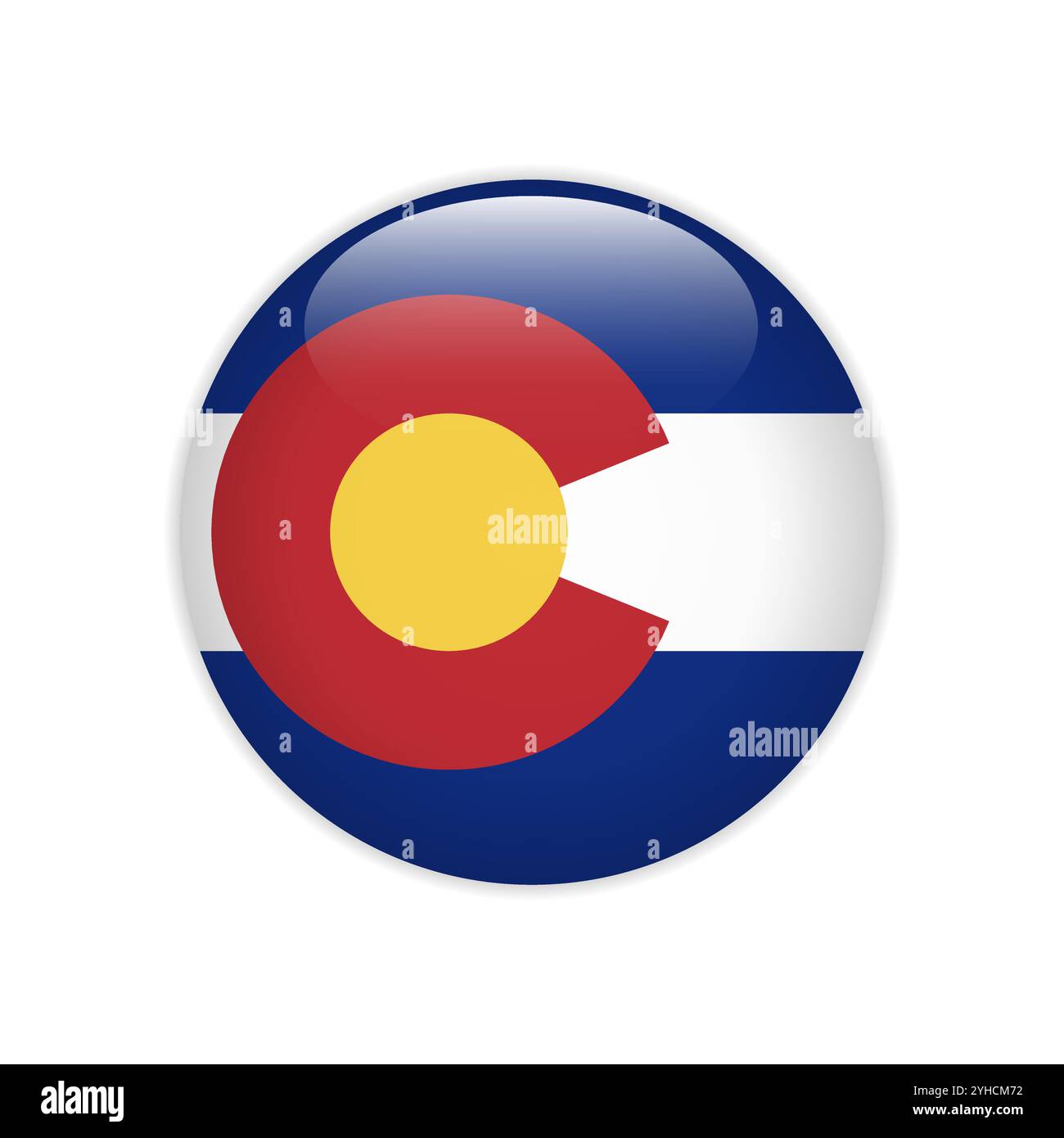 Flag Colorado button Stock Vector Image & Art - Alamy