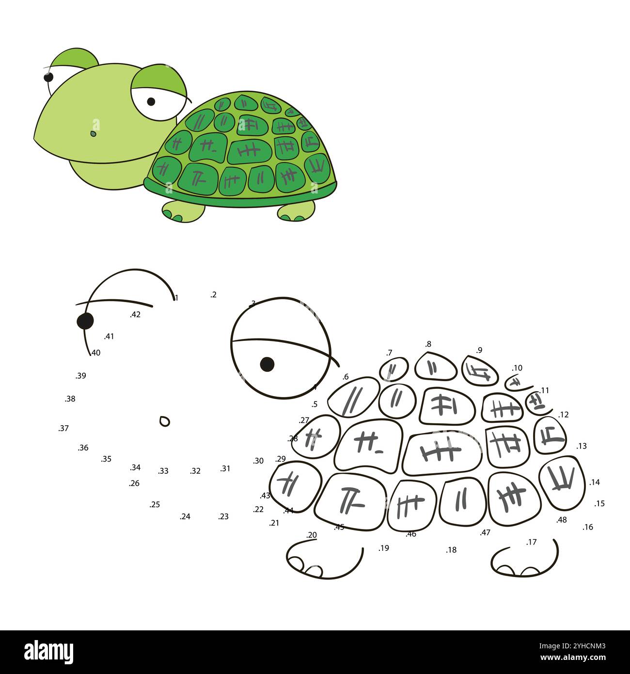 Connect the dots game turtle vector illustration Stock Vector Image & Art - Alamy