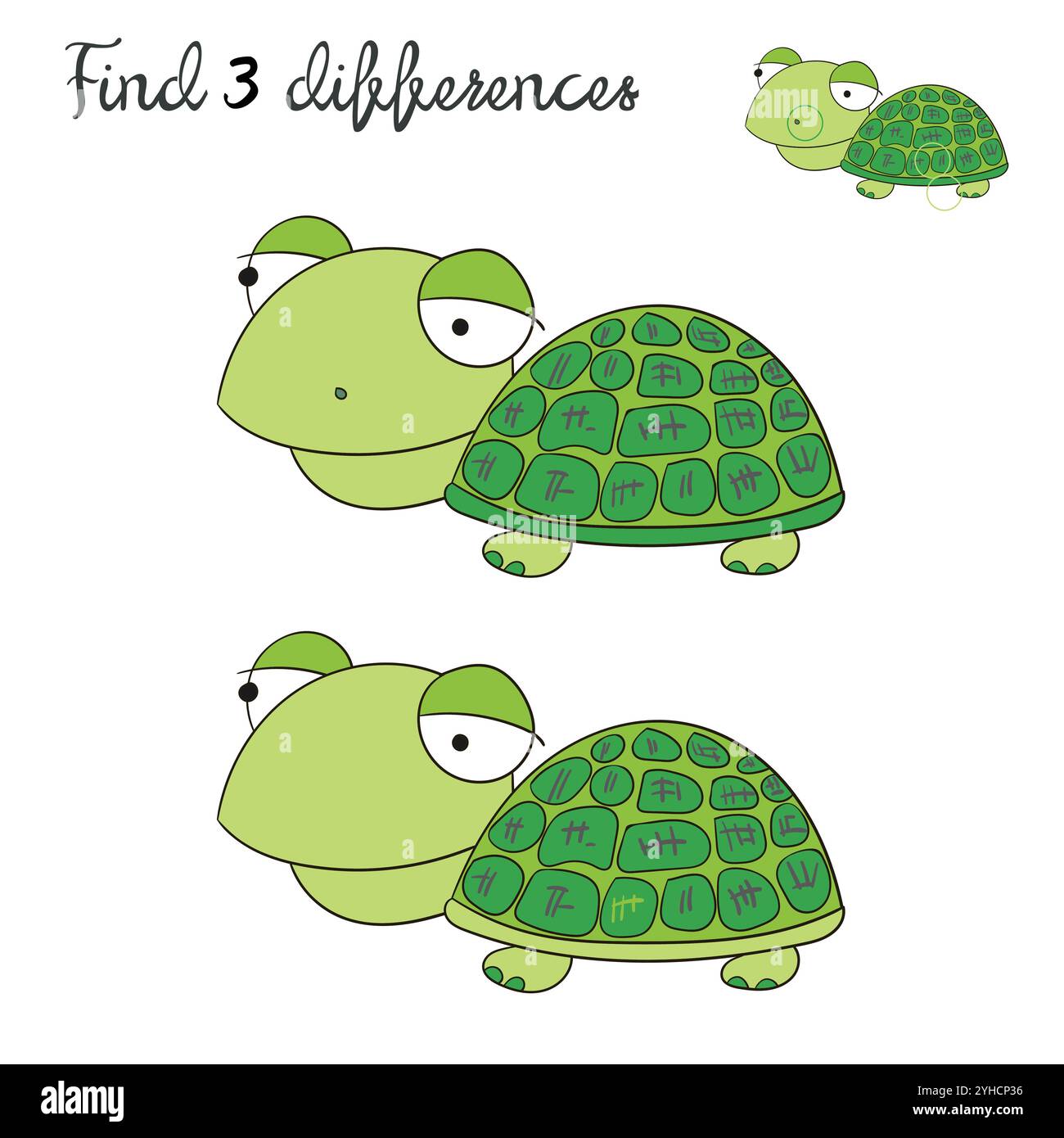 Find differences kids layout for game turtle Stock Vector Image & Art ...