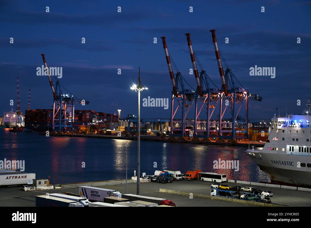 Genoa ferry port, Traghetti terminal, Genoa, Italy Stock Photo - Alamy