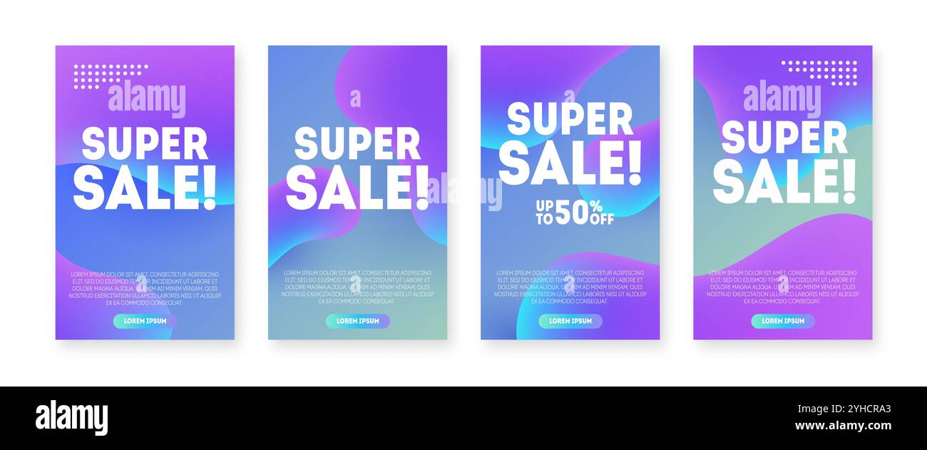 Abstract liquid shapes banner Cut Out Stock Images & Pictures - Alamy