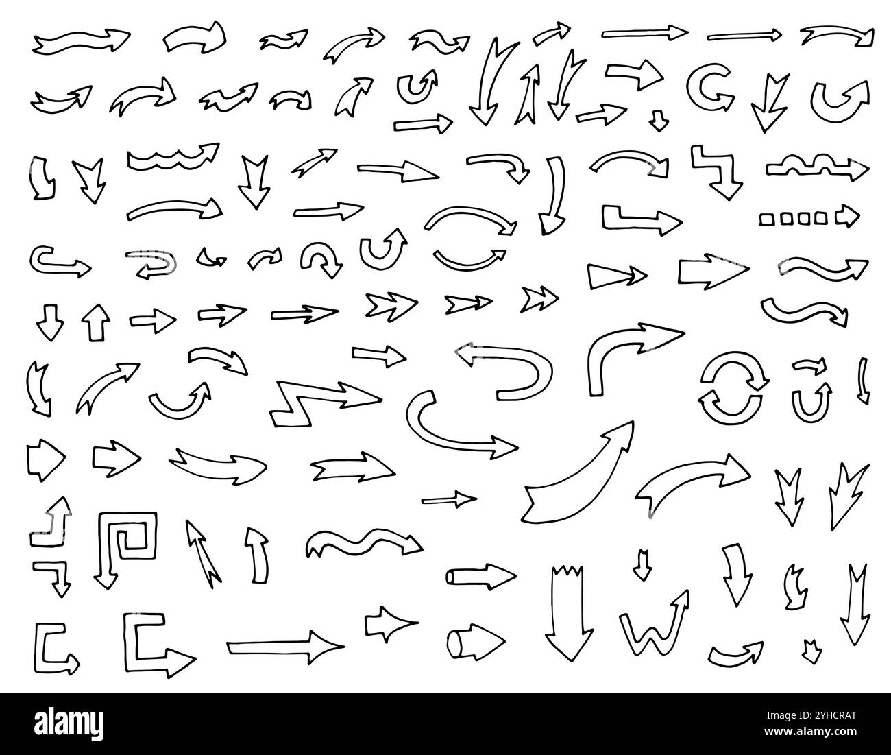 Hand drawn vector arrow set Stock Vector Image & Art - Alamy