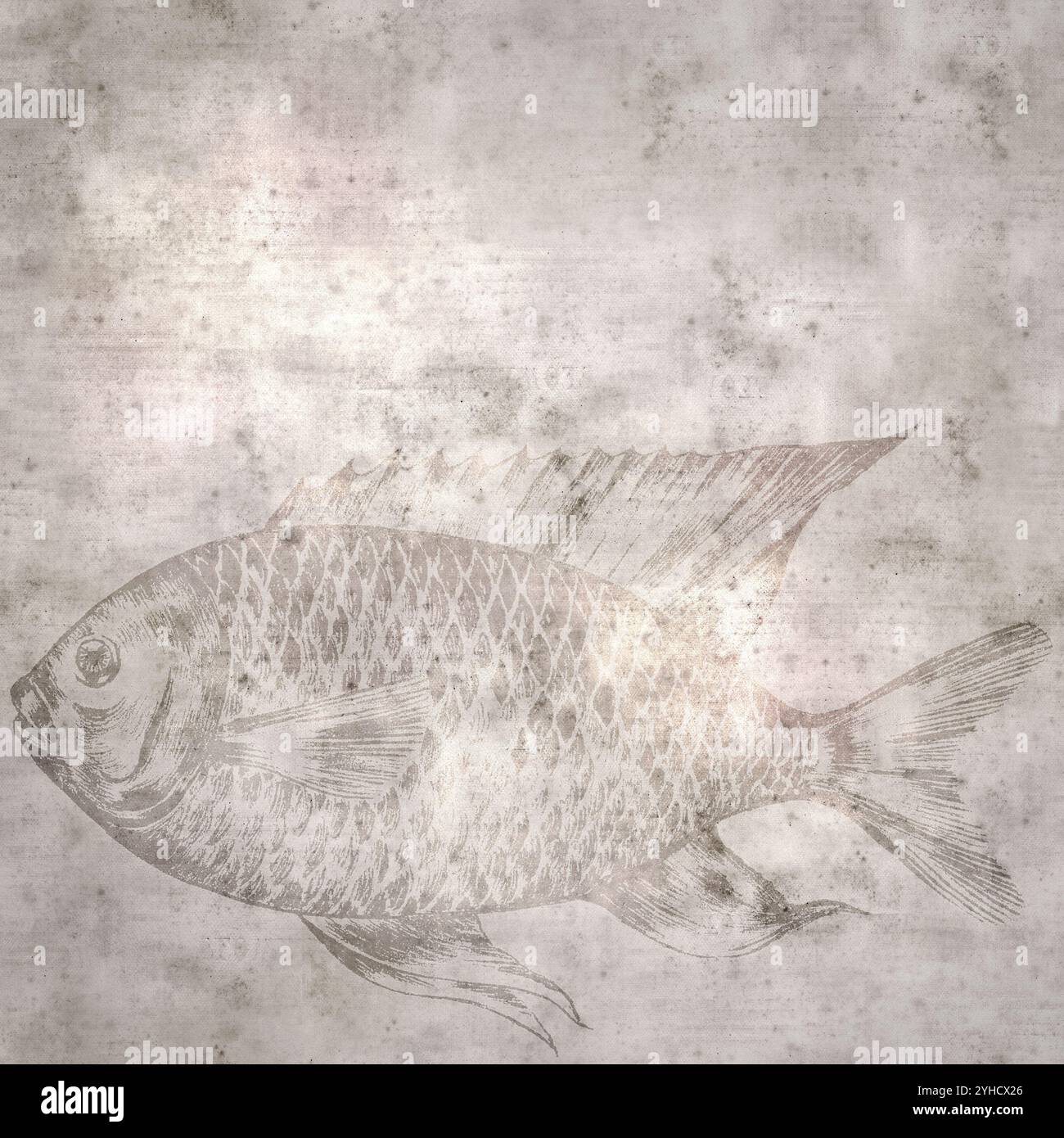 stylish square textured old paper background with ink Drawing of Canary ...