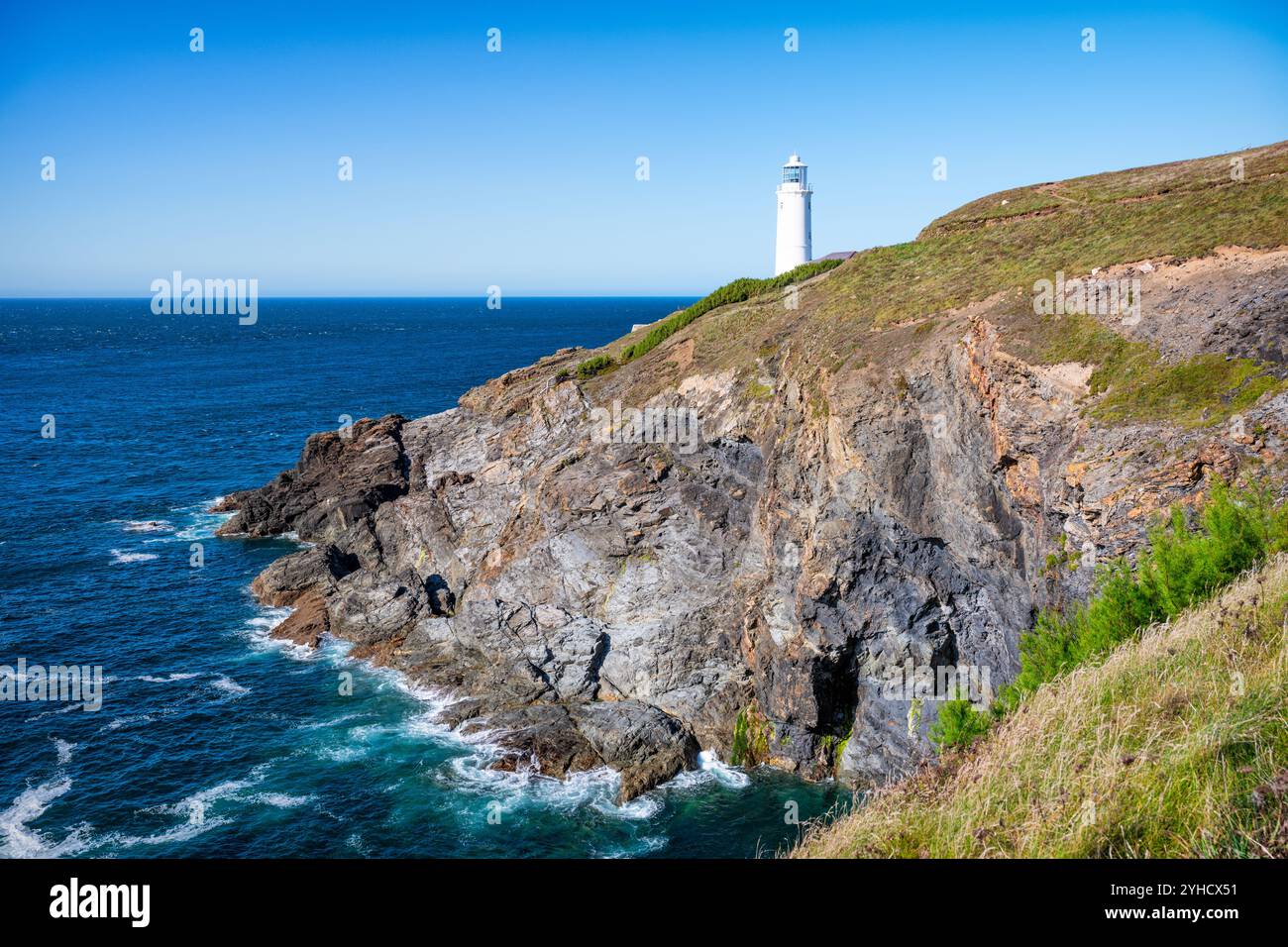 Trevose head lighthouse cornwall england hi-res stock photography and ...