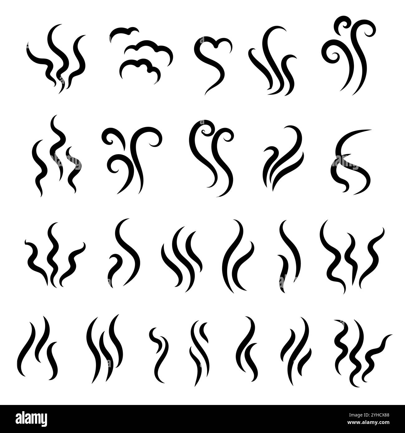 Aroma smoke line stream Stock Vector Images - Alamy