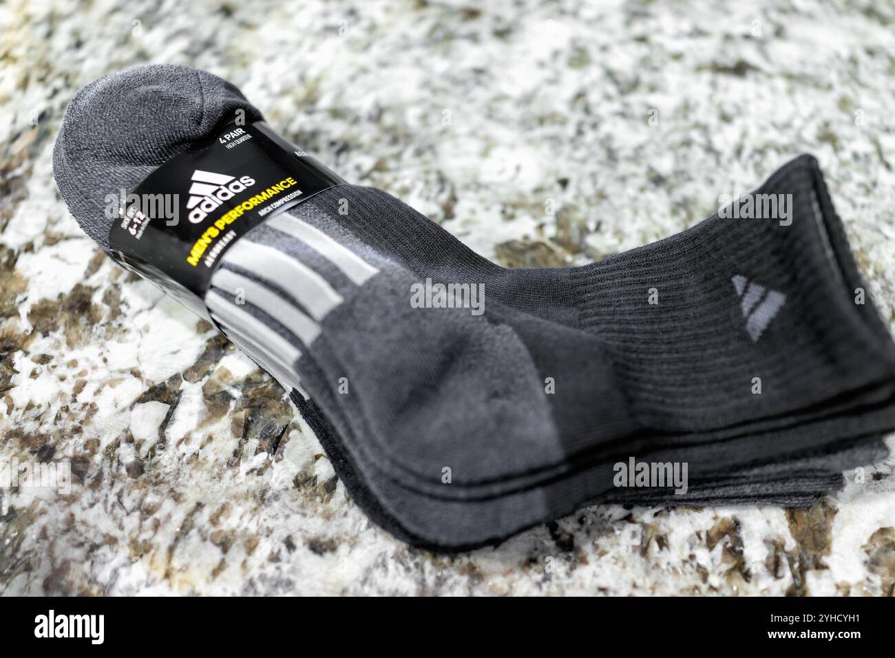 Avon, USA - July 20, 2022:Closeup of Adidas brand product of ...