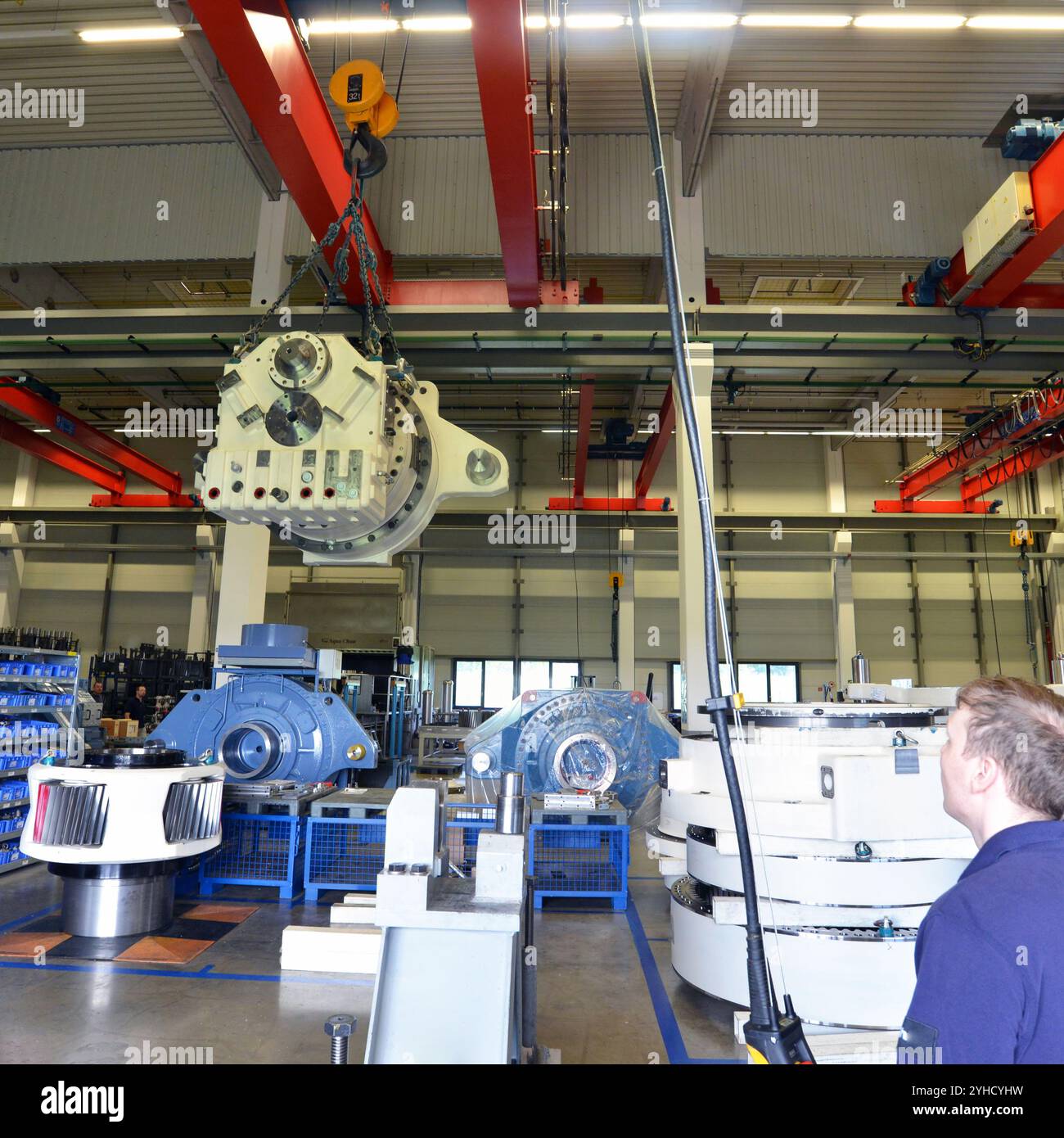 Production of gearboxes for wind turbines in a modern industrial plant ...