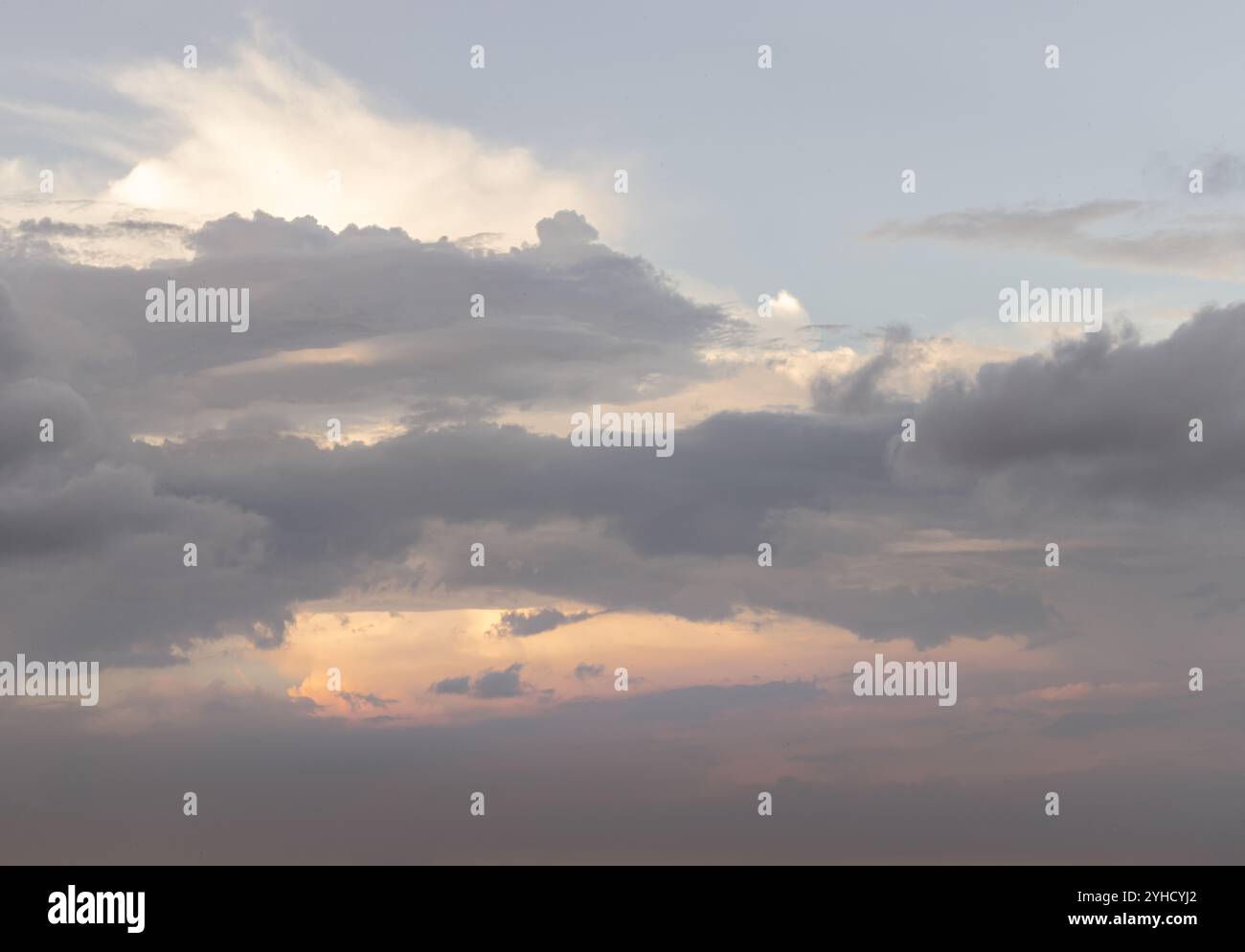 The sky is being covered with white clouds. Amazing clouds like a ...
