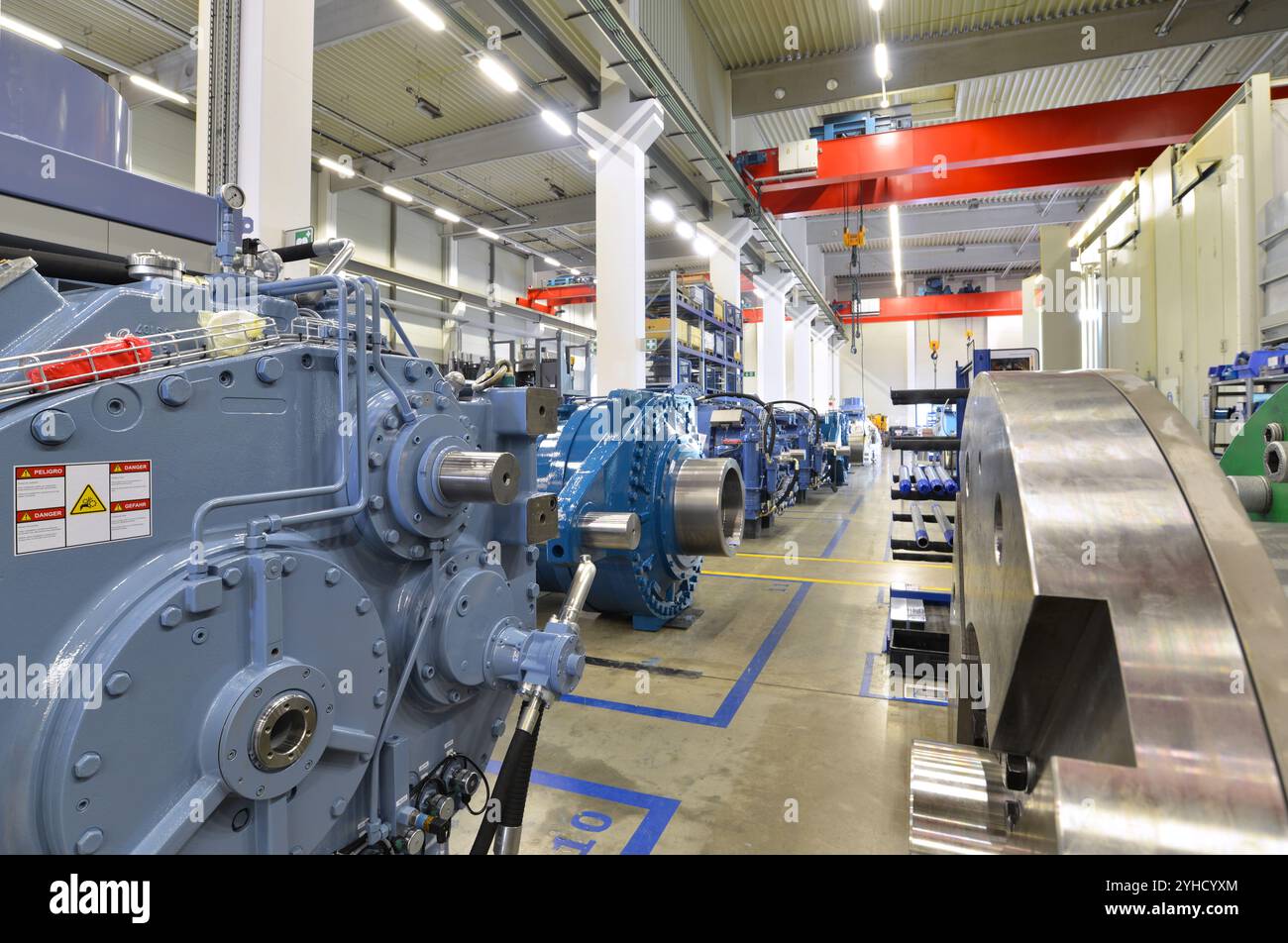 Production of gearboxes for wind turbines in a modern industrial plant ...