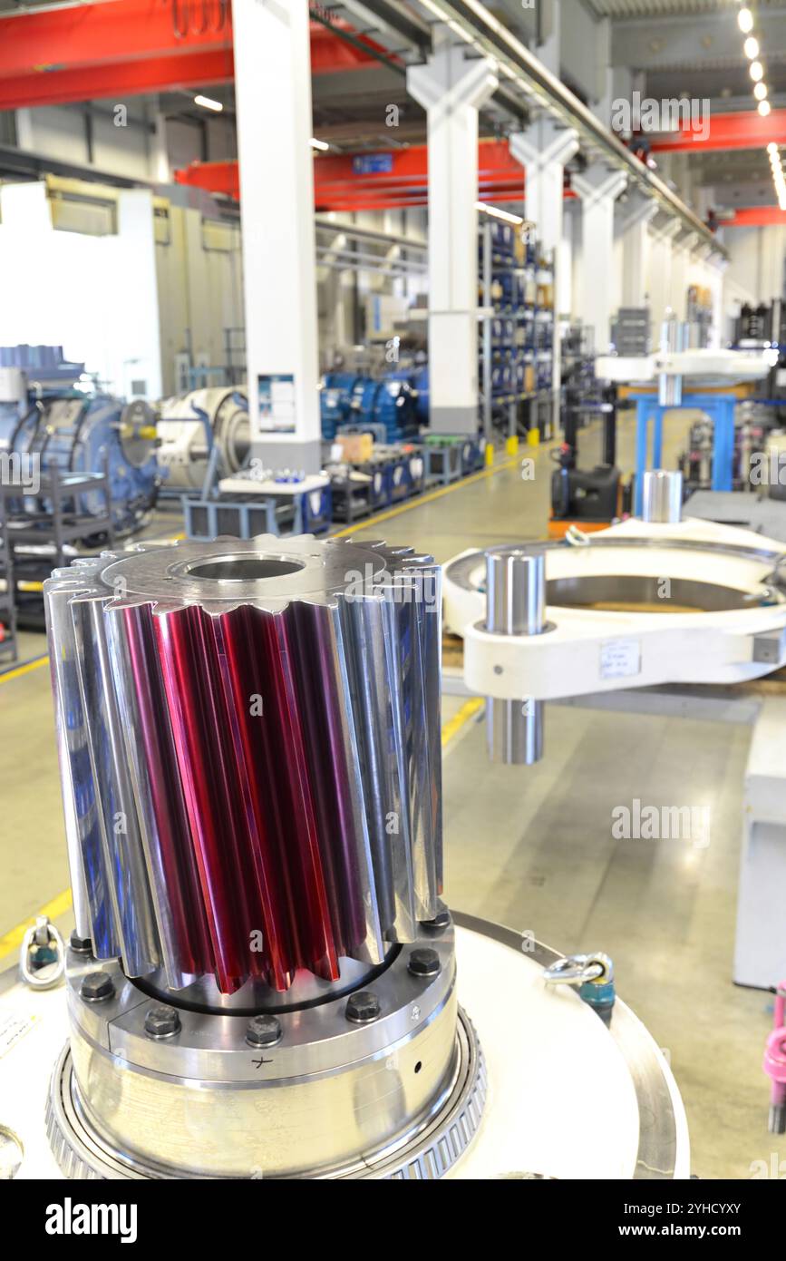 Production of gearboxes for wind turbines in a modern industrial plant ...