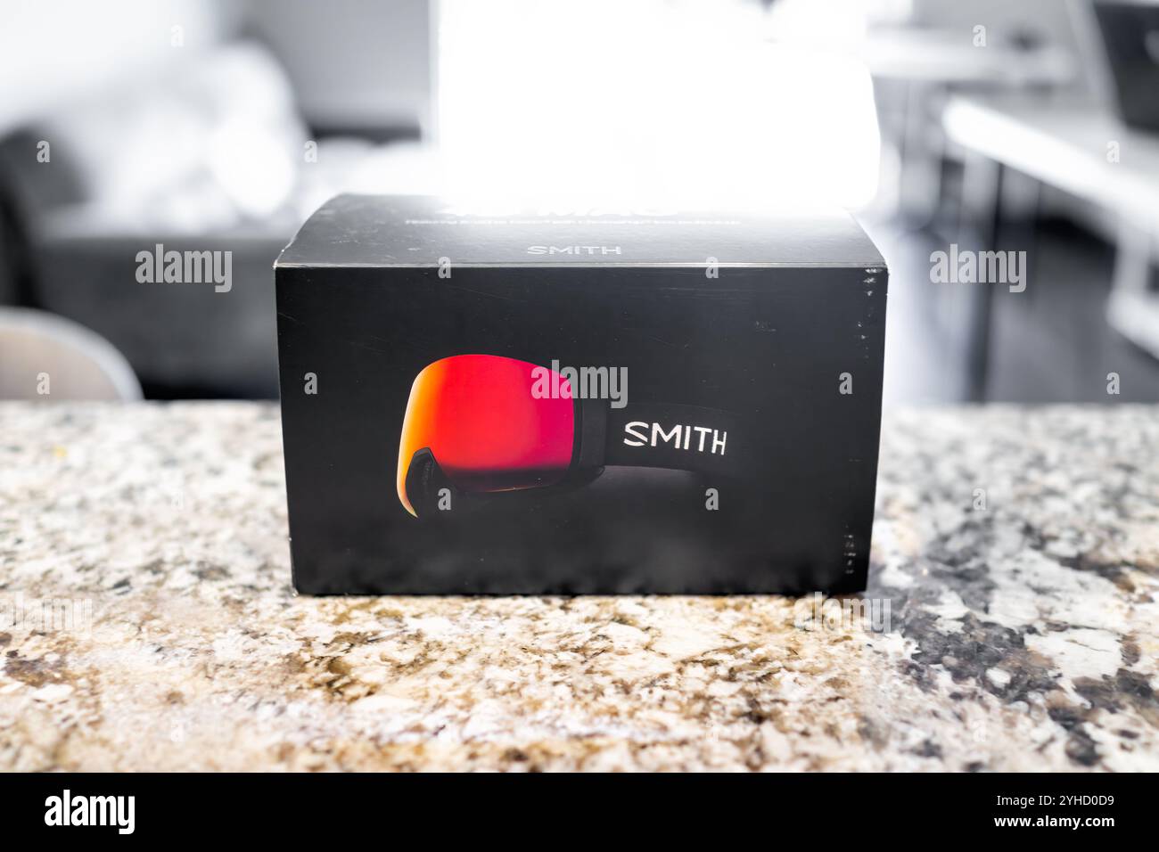 Avon, USA - July 20, 2022: Smith brand ski goggles brand sign text ...