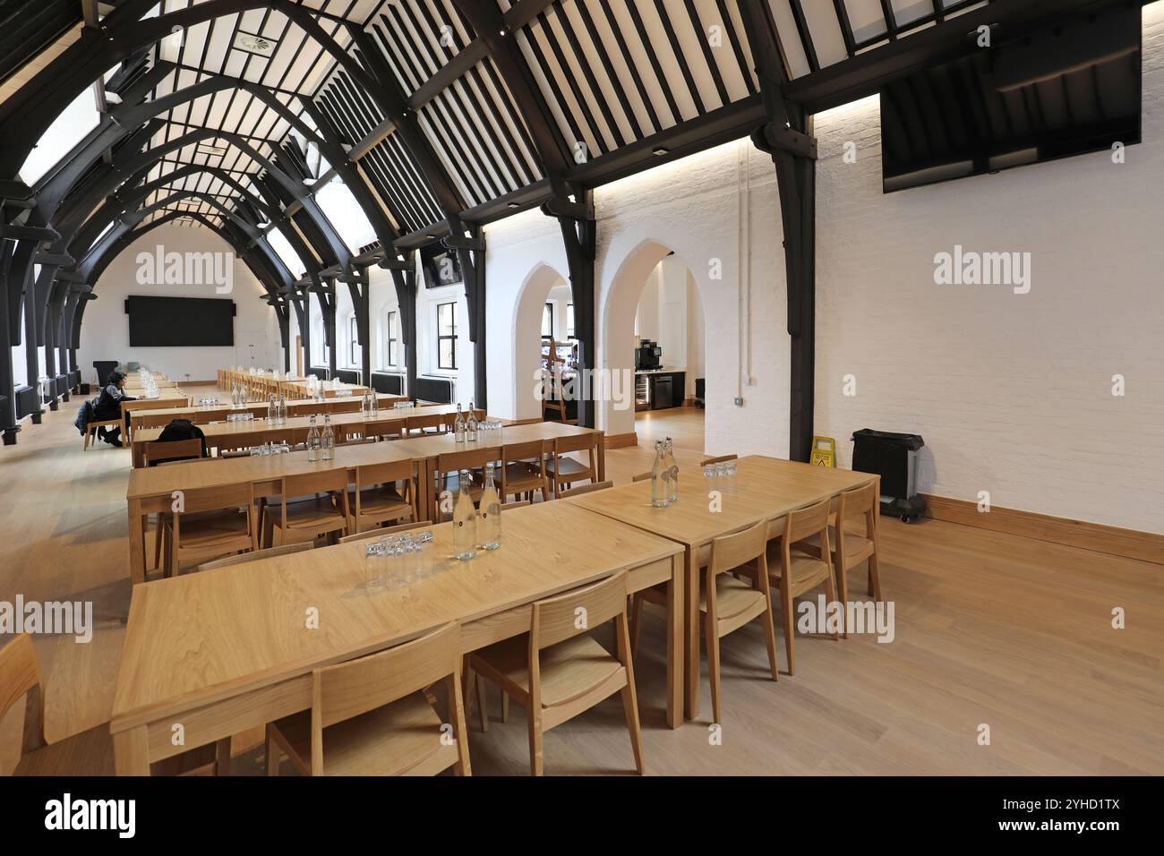 Interior view of the newly renovated dining hall at Reuben College ...