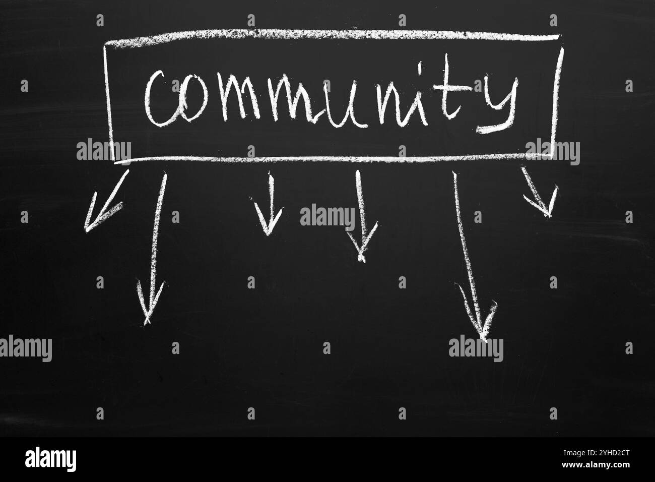 Community chalkboard Black and White Stock Photos & Images - Alamy