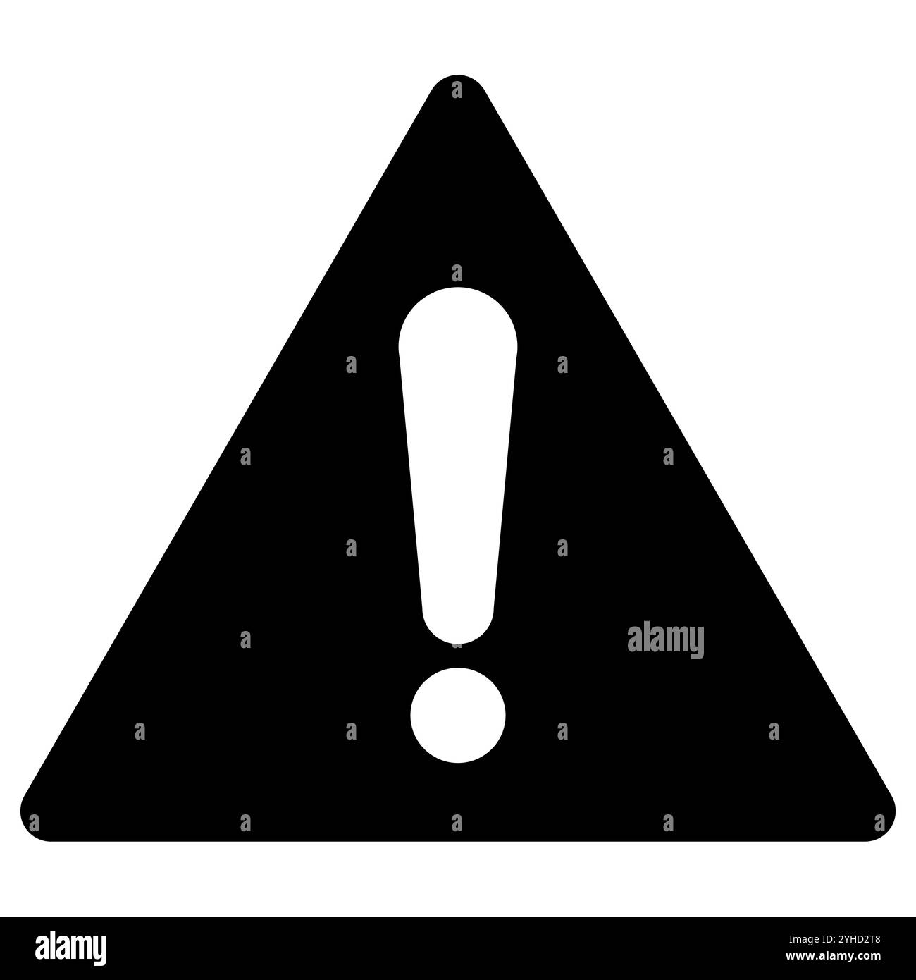 Other danger ahead sign, exclamation mark in triangle symbol, black and ...