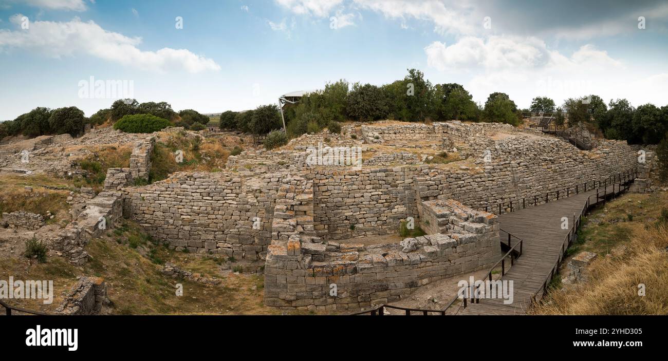 Ancient City of Troy. Canakkale, Turkey. The city of Troy is a UNESCO ...