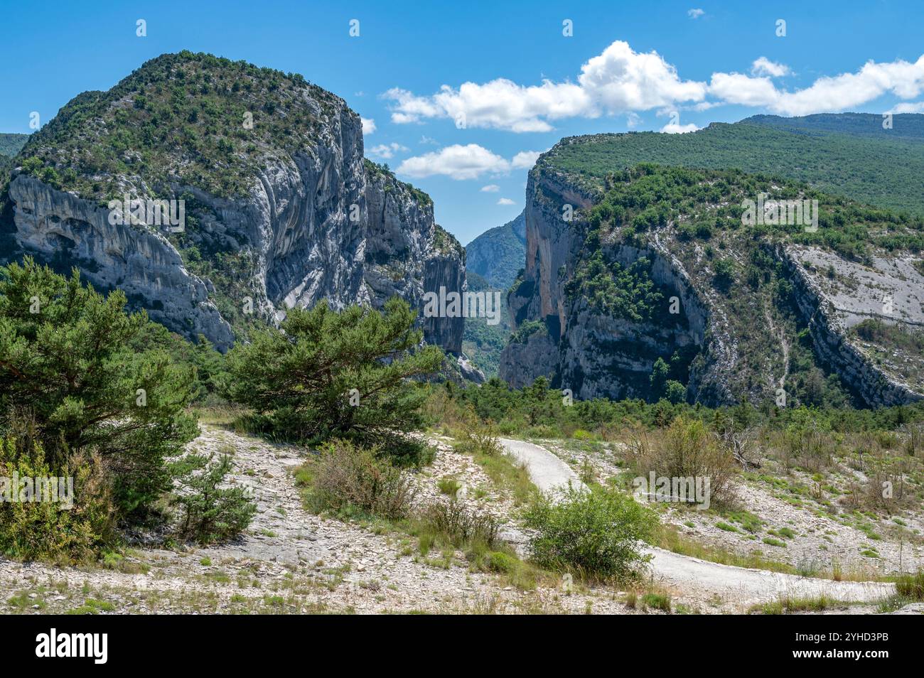 The view of the Gorges du Verdon, one of Europe's biggest canyons, seen ...