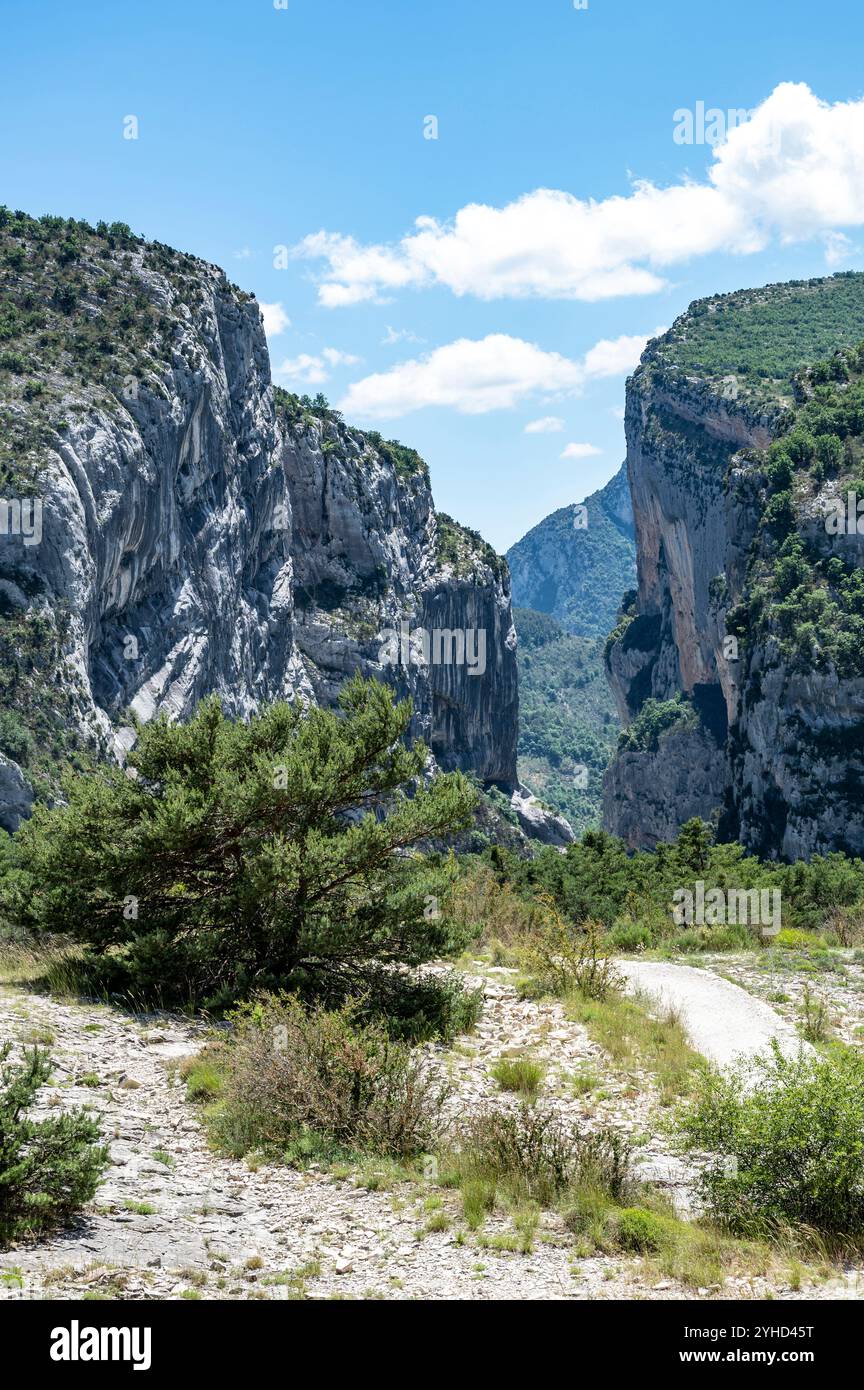 The view of the Gorges du Verdon, one of Europe's biggest canyons, seen ...