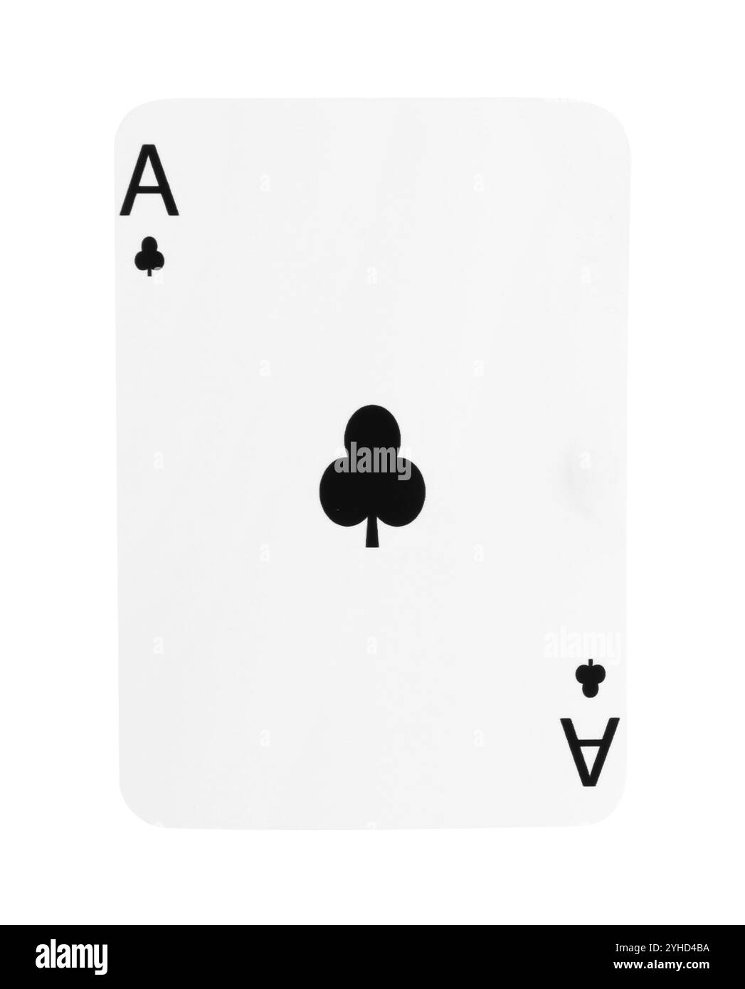 Poker game. One playing card isolated on white Stock Photo - Alamy