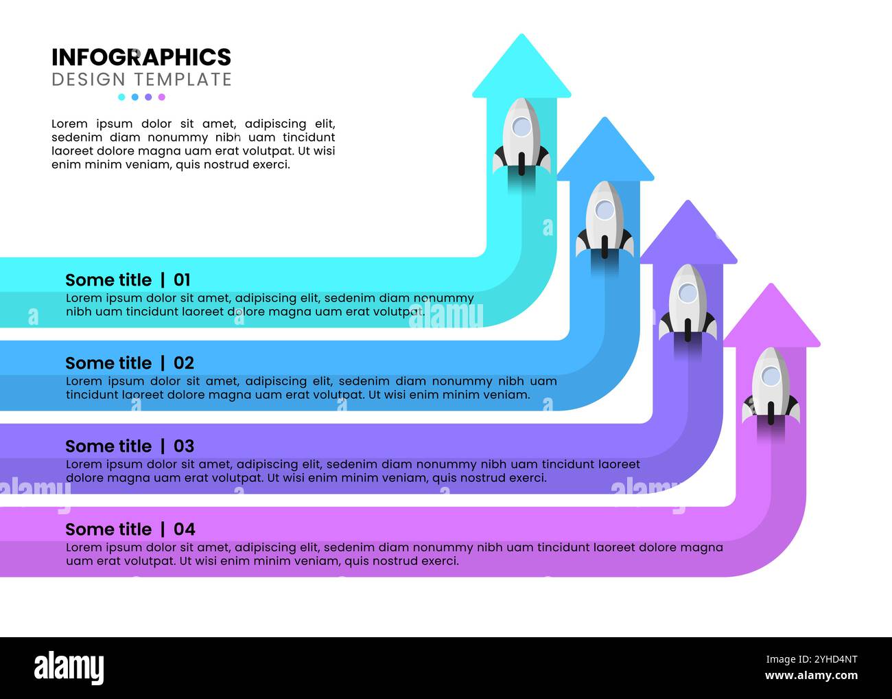 Infographic template with 4 options or steps. Arrow. Can be used for ...
