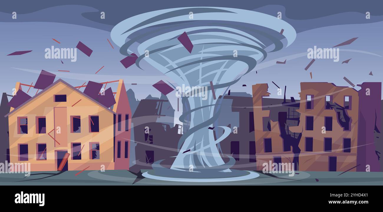 Earthquake destroyed buildings tornado climate hi-res stock photography ...