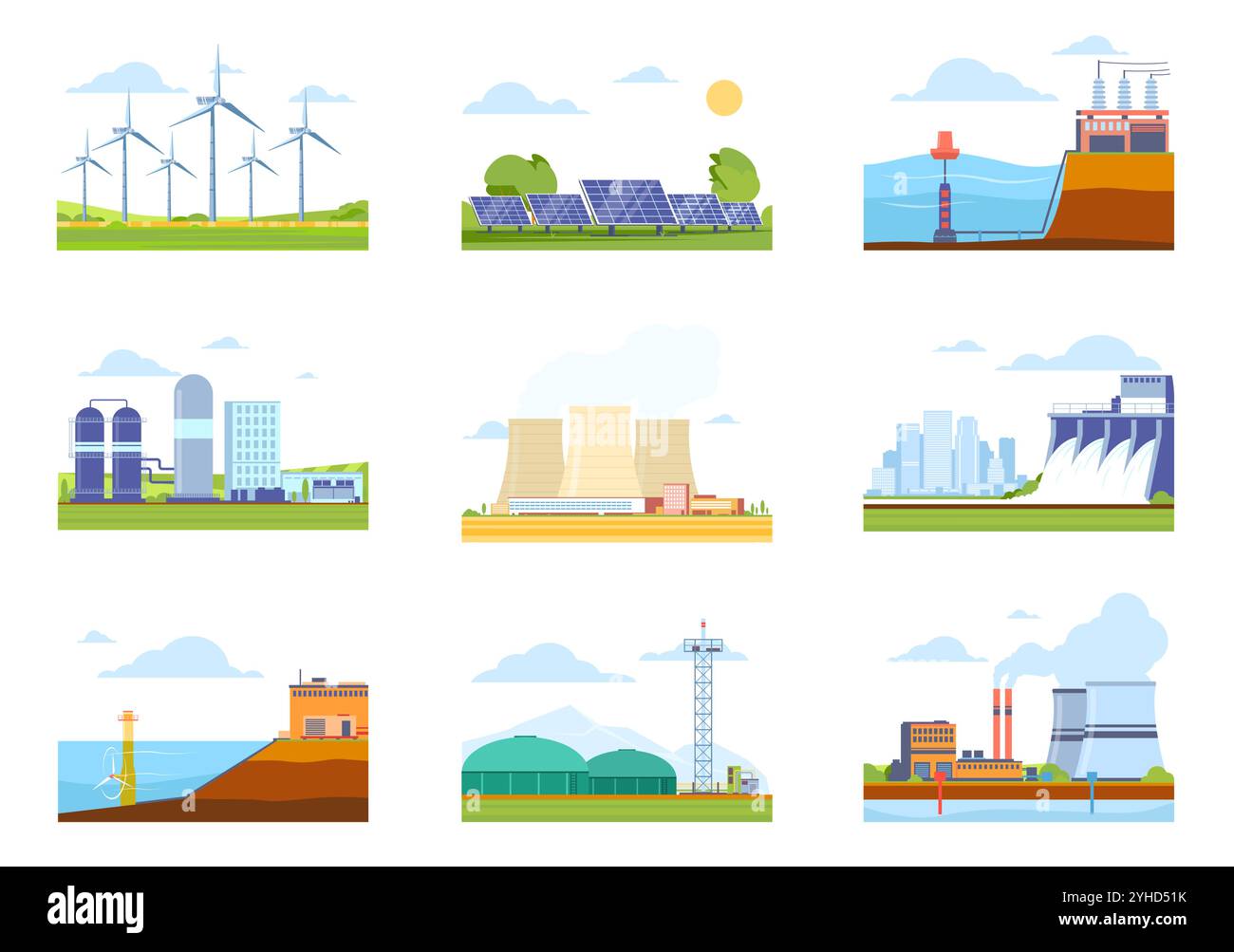 Geothermal electricity production Cut Out Stock Images & Pictures - Alamy