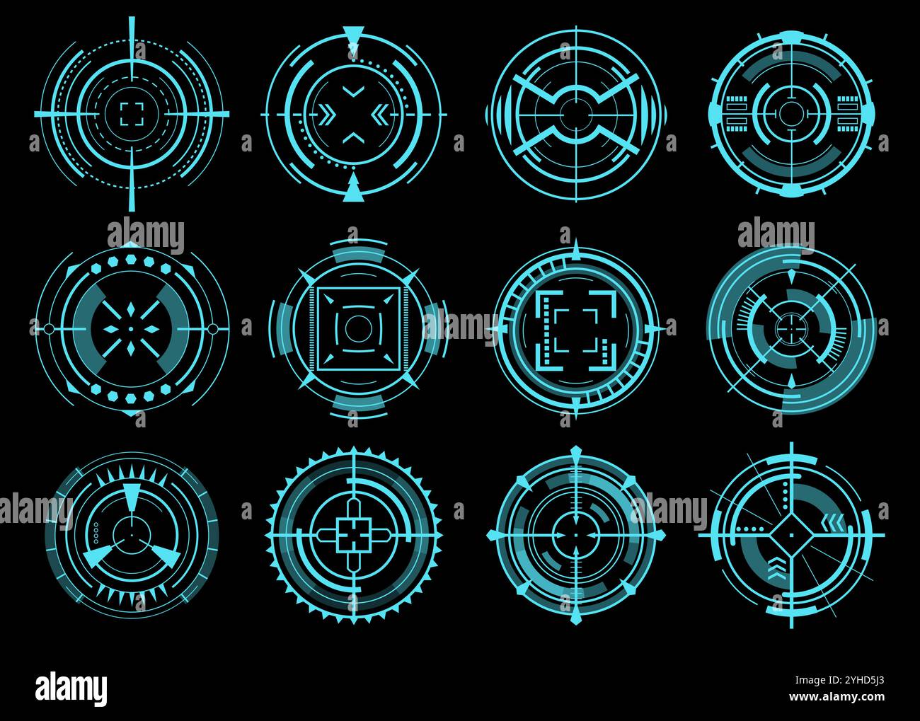 Futuristic round hud hologram dashboard hi-res stock photography and images - Alamy