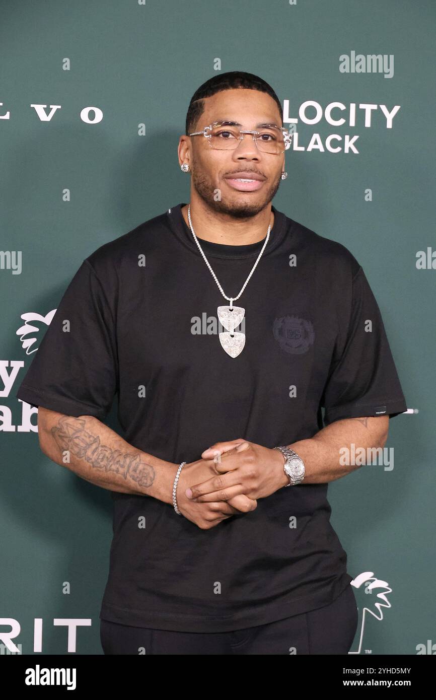 Nelly attends the arrivals of the 2024 Baby2Baby Gala at the Pacific ...