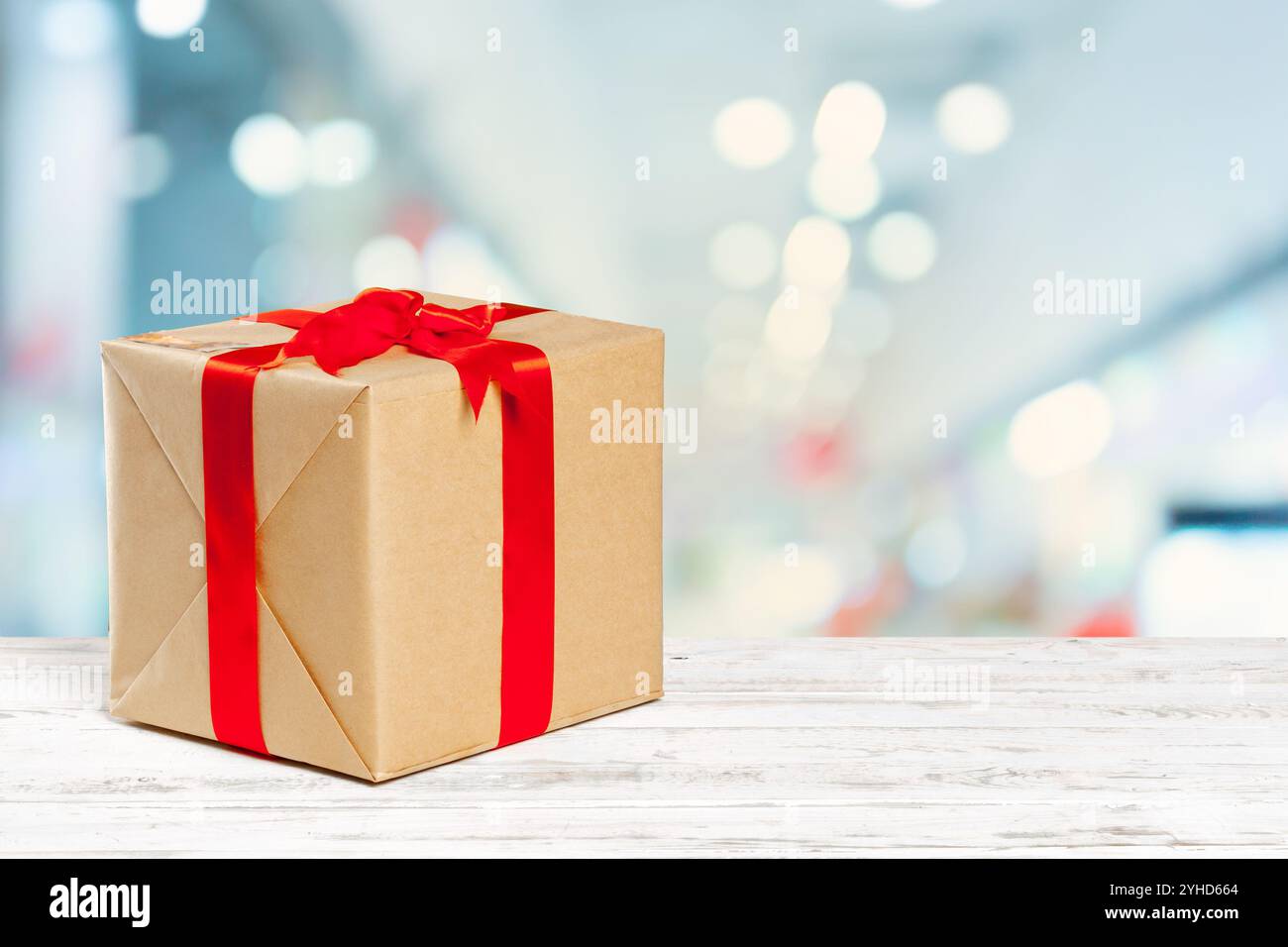 pile of gifts on the old table Stock Photo - Alamy
