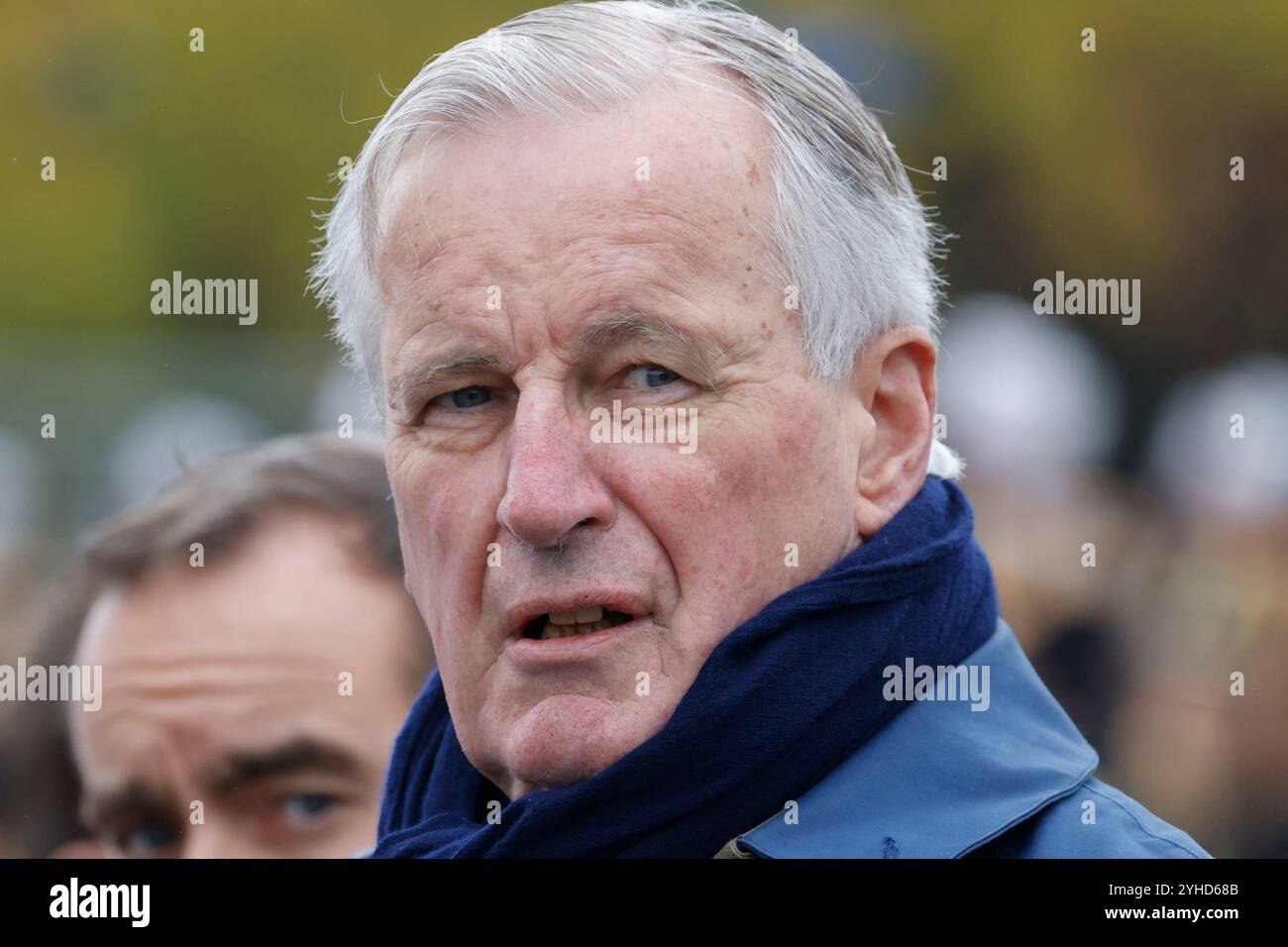 French Prime Minister Michel Barnier during commemorations marking the ...