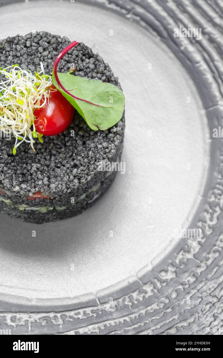 Black rice risotto Stock Photo - Alamy