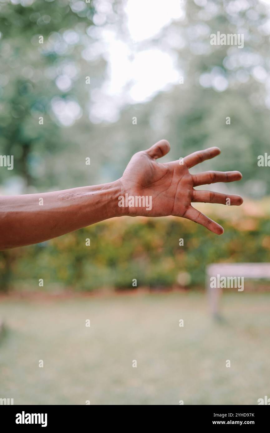 hand fingers displaying various symbols and number or gestures ...