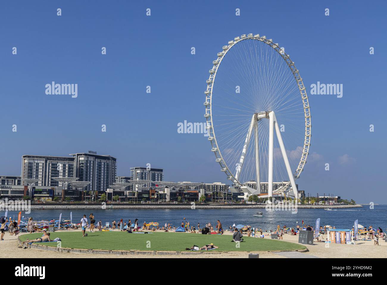 Ferris wheel, Jumairah Beach, Dubai, United Arab Emirates, Asia Stock ...