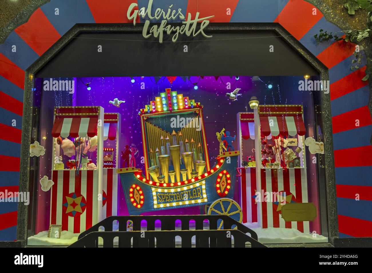 Festive storefront display showcases hi-res stock photography and ...