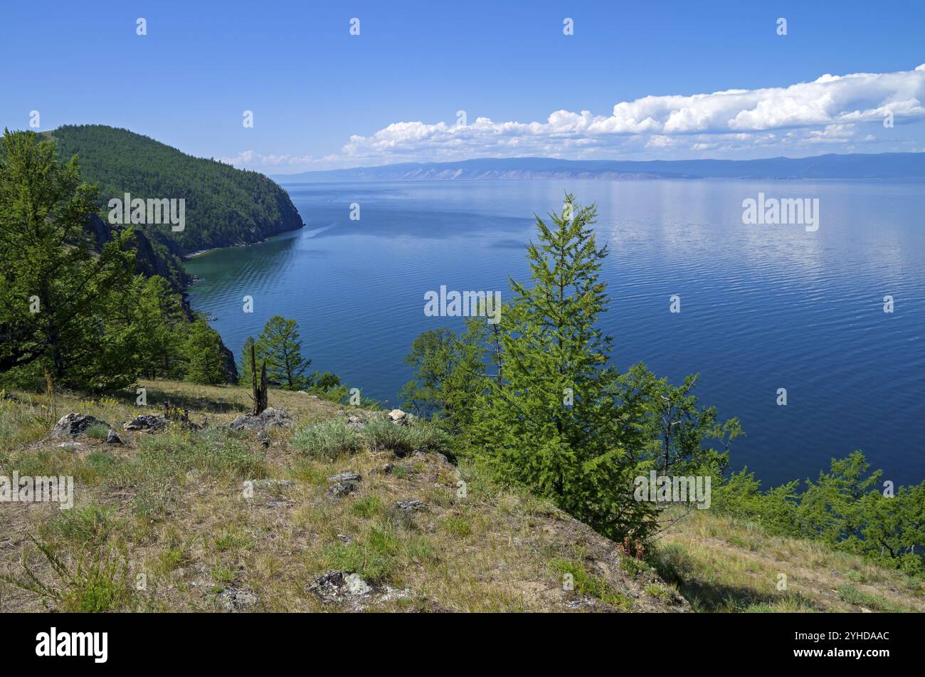 The strait between the island of Olkhon Island and the mainland. Lake ...