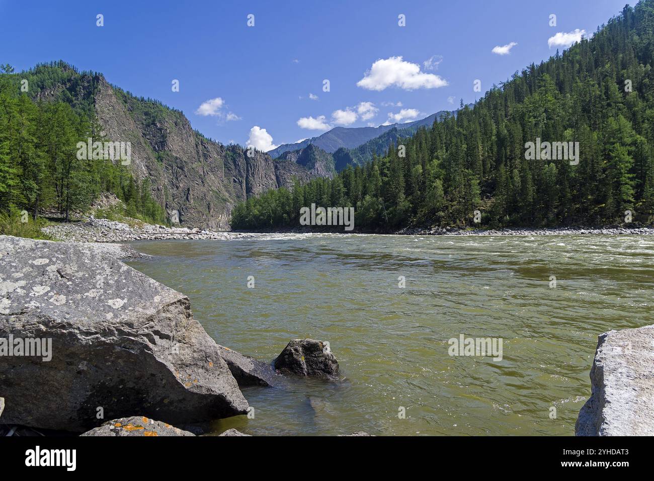 The Oka Sayan River in the Orkho-Bom Gorge. The beginning of the Stock ...
