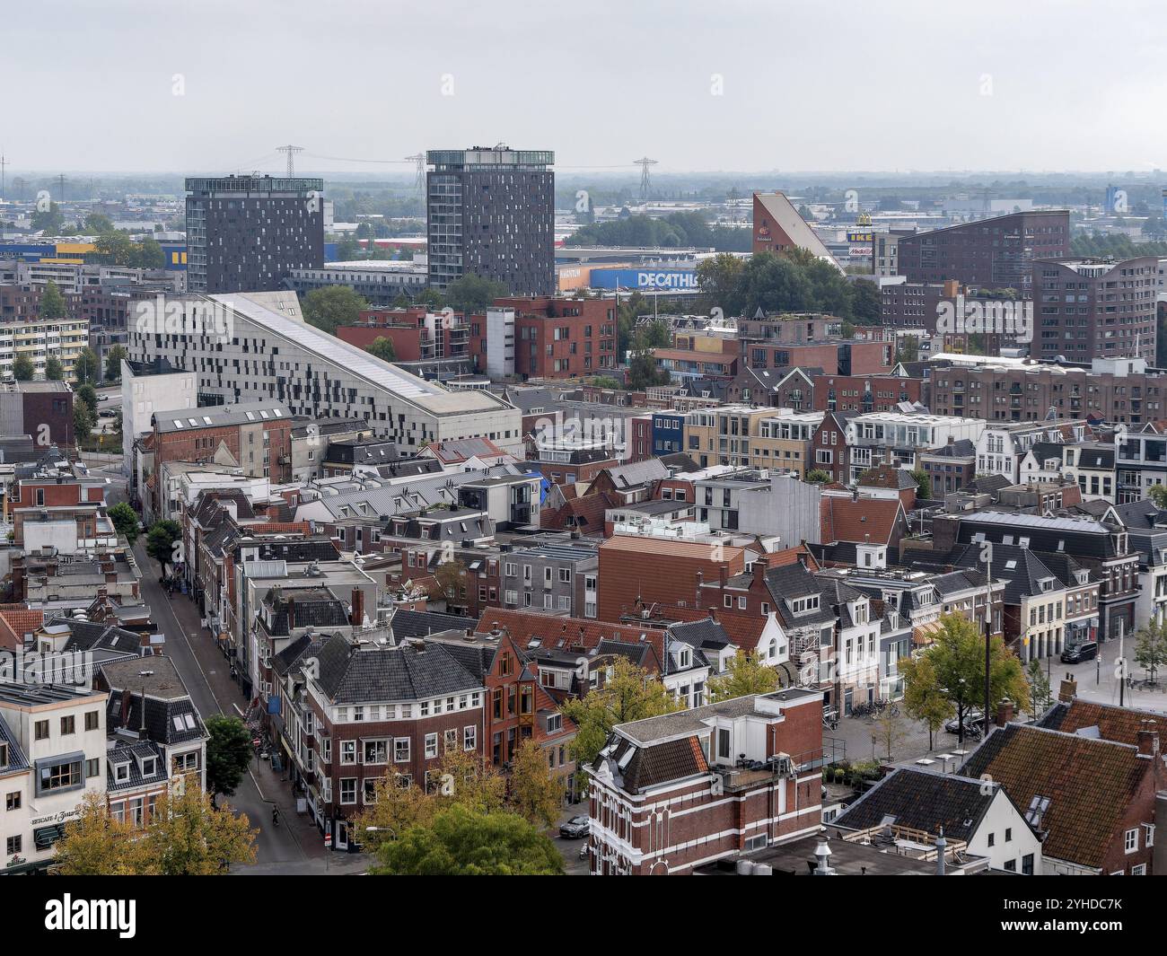 Photo from the terrace of the Forum Groningen cultural centre and city ...