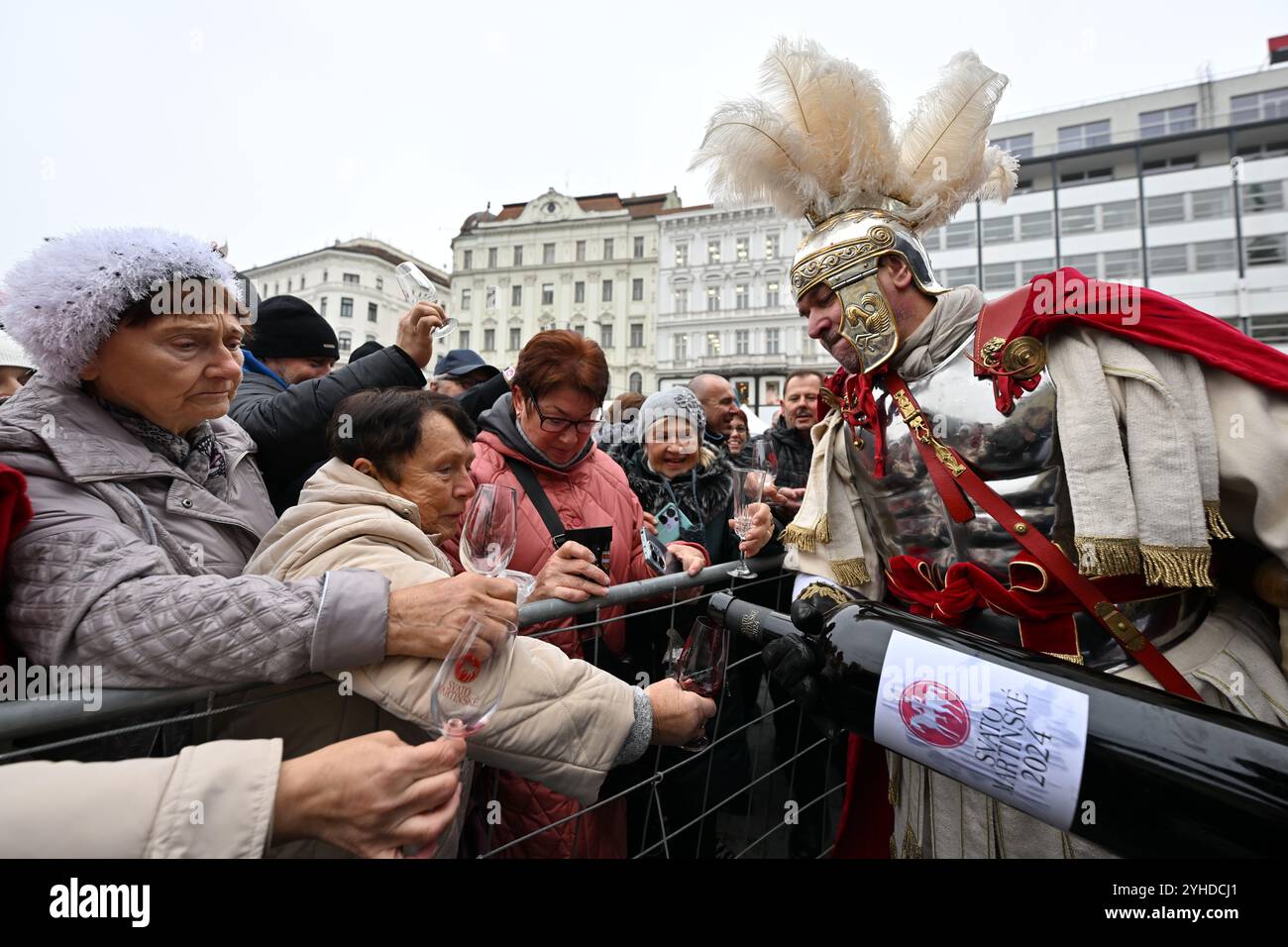Brno, Czech Republic. 11th Nov, 2024. Actor Petr Stepan, dressed like ...