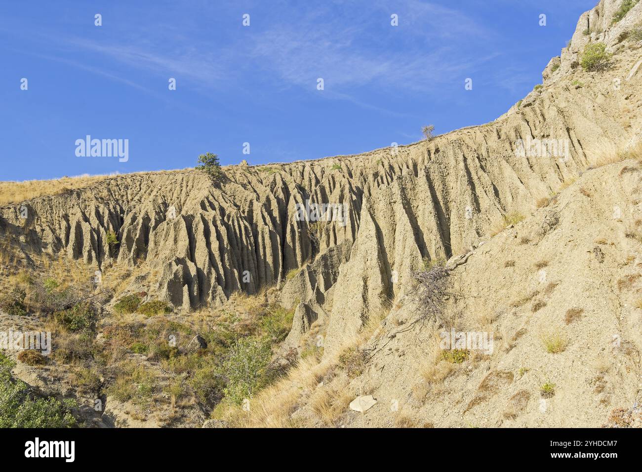 A bizarre relief, formed as a result of soil erosion and weathering on ...