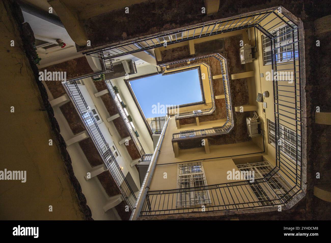 Bottom view houses in hi-res stock photography and images - Alamy