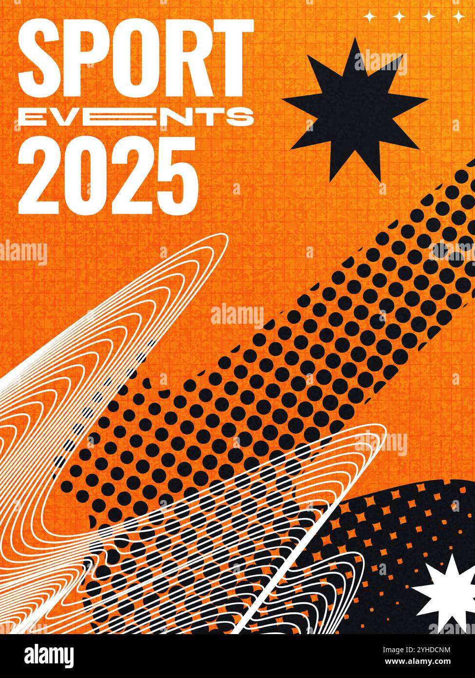 Abstract Sport Cover or Poster Design with Wavy Lines, Halftones, and ...