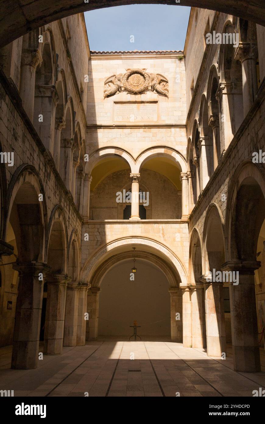 The atrium inner courtyard of The Sponza Palace (Croatian: Palača ...