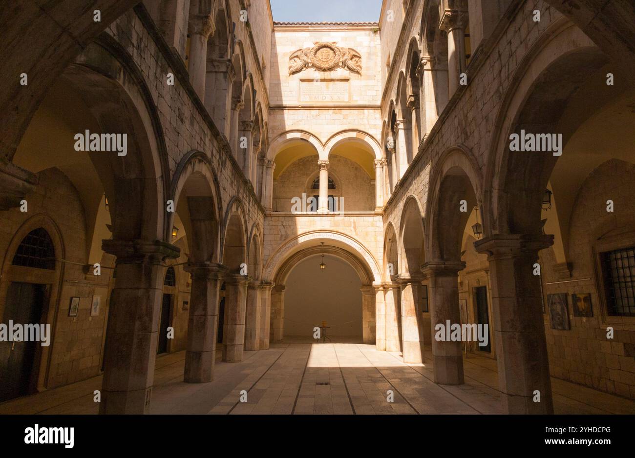 The atrium inner courtyard of The Sponza Palace (Croatian: Palača ...