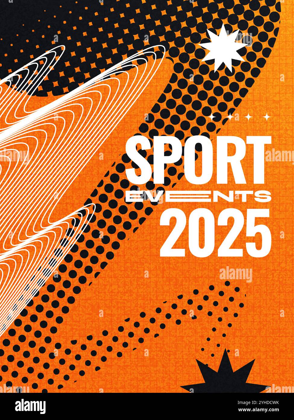 Abstract Sport Cover or Poster Design with Wavy Lines, Halftones, and ...