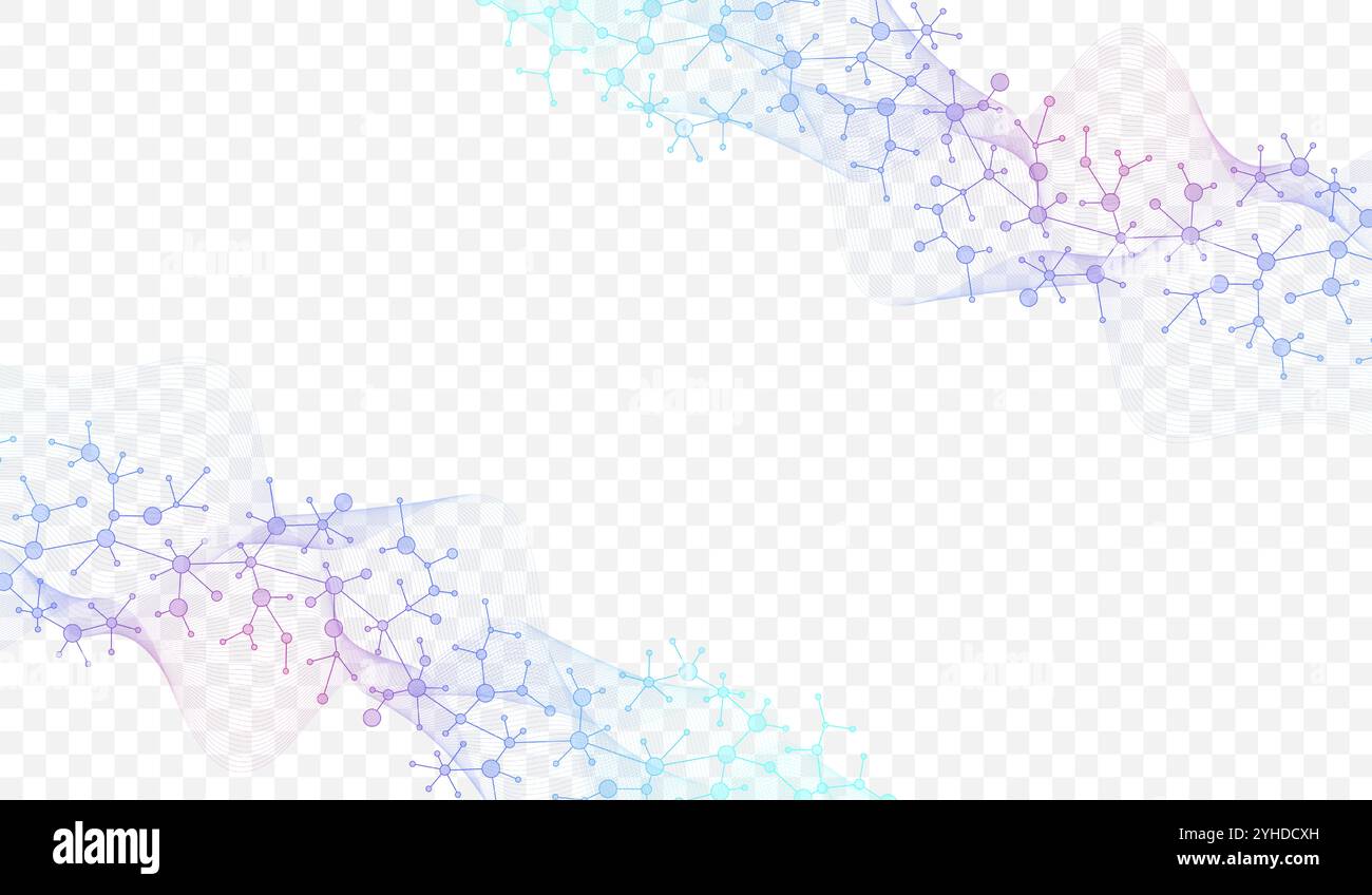 Molecular abstract structure background. Scientific vector illustration ...