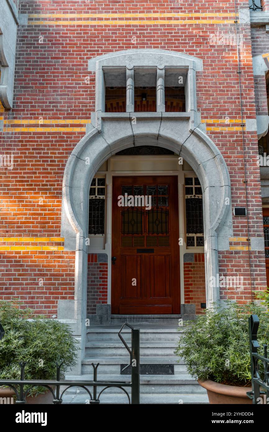 Architectural detail from typical Dutch buildings in Amsterdam, the ...
