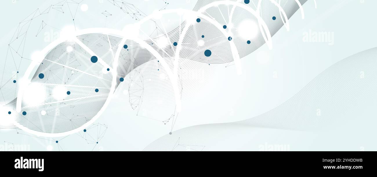 Abstract DNA technology. Science medical concept. Futuristic background ...