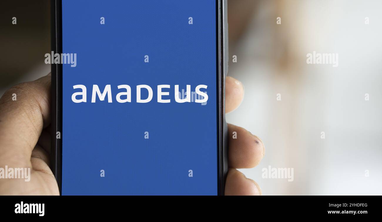 Dhaka, Bangladesh- 09 Nov 2024: Amadeus logo is displayed on smartphone Stock Photo - Alamy