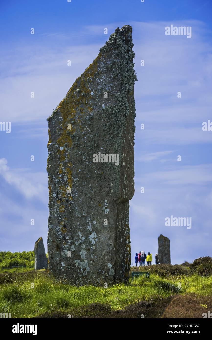 Neolithic stone circle, partial view, Ring of Brodgar, Mainland, Orkney ...